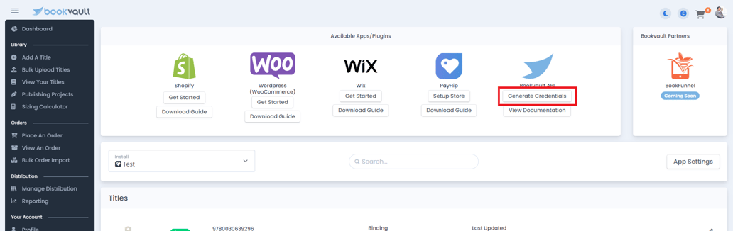 Getting Started With The Bookvault API